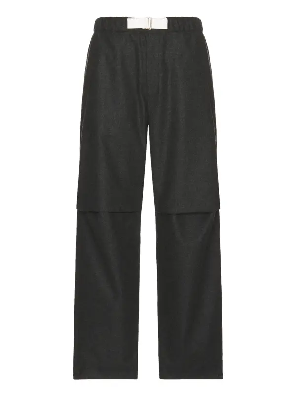 DARKPARK Jordan Wool Military Trousers - Dark Grey Melange