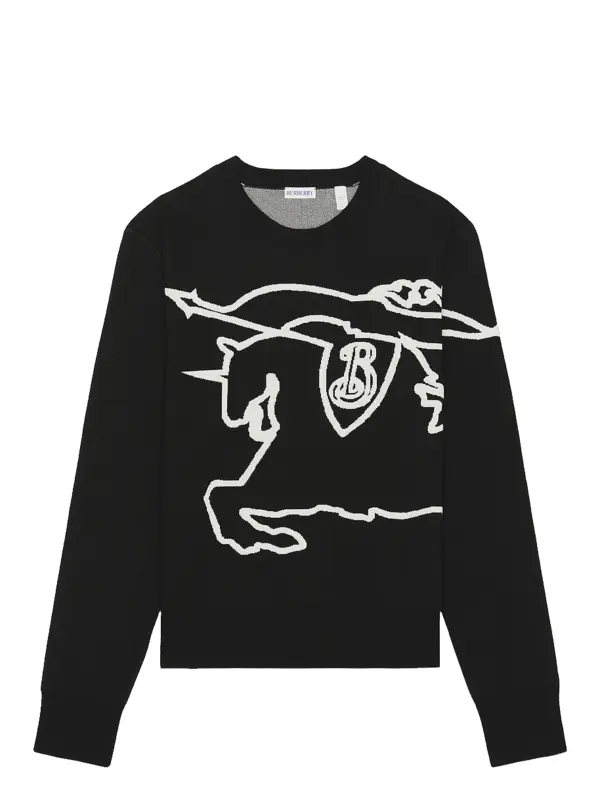 Burberry Big Logo Pullover Sweater - Black & Chalk
