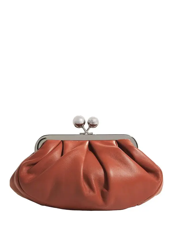 Max Mara Small Leather Pasticcino Clutch - Red