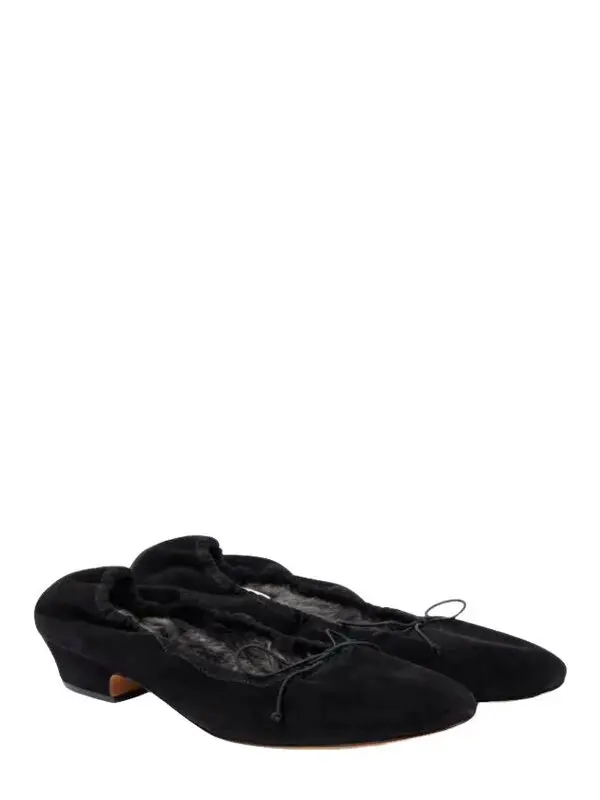 THE ROW Awar Suede Ballet Flats - Black