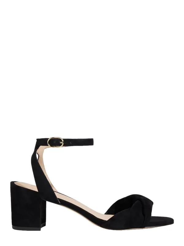 STUART WEITZMAN Everly 50 Suede Sandals - Black