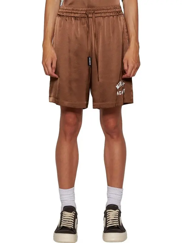 NAHMIAS Miracle Academy Silk Shorts - Brown