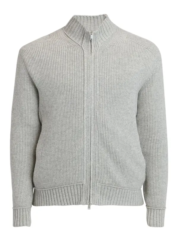 Zegna Oasi Cashmere Full-zip Sweater - Md Gry Fan