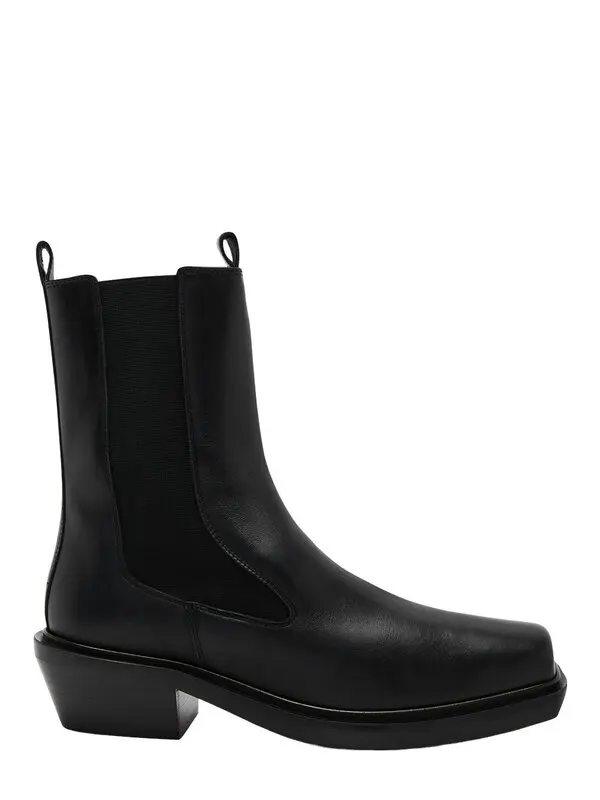 AeydĒ Antonia Leather Chelsea Boots - Black