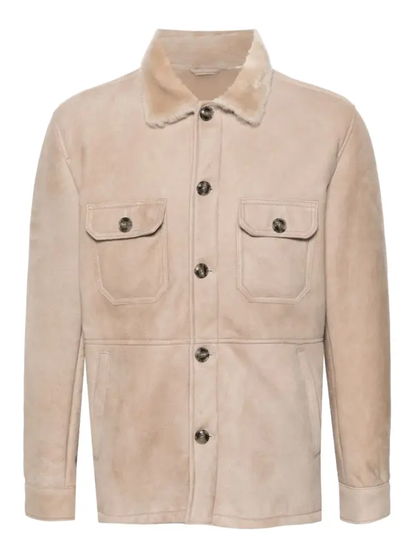 BARBA NAPOLI Leather Jacket - Neutrals