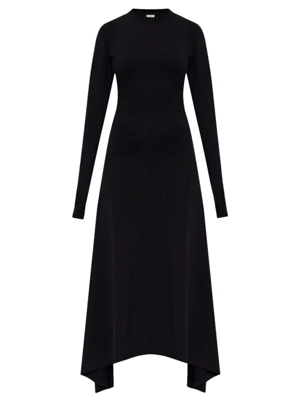 Vetements Logo-embroidered Maxi Dress - Black
