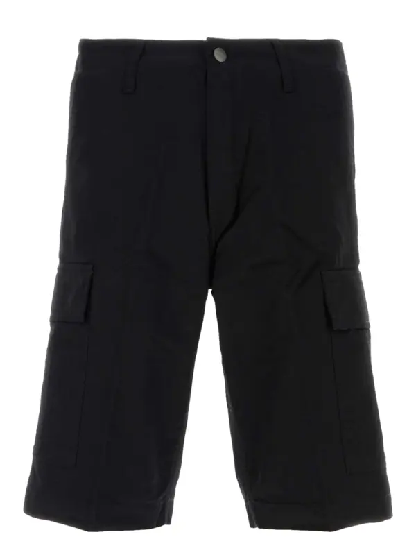 Carhartt Work In Progress Logo-patch Cargo Shorts - Black