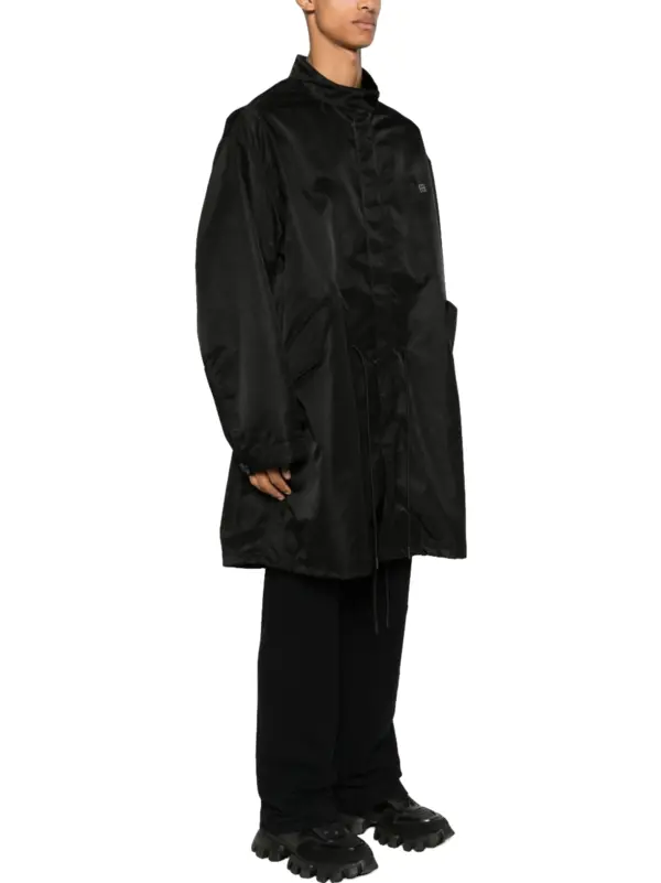 Givenchy Logo-appliqué Mid-length Parka - Black