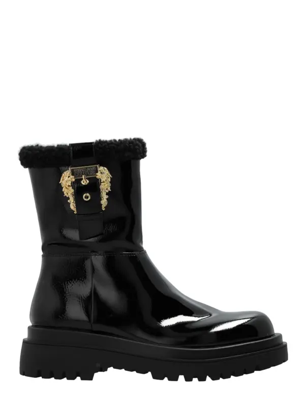 Versace Drew Buckle Boots - Black