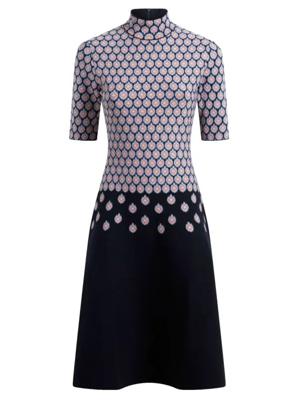 Etro Jacquard A-line Dress - Blue