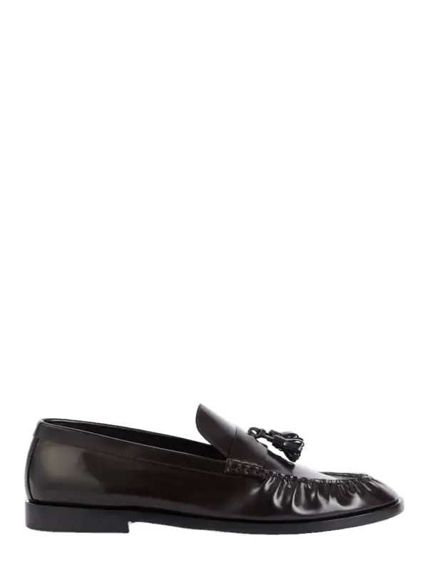 THE ROW Classic Leather Loafers - Brown
