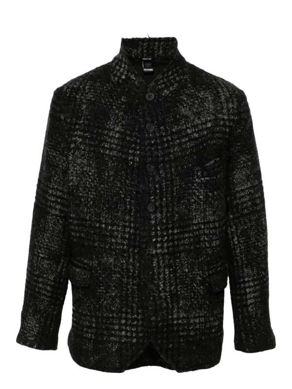 Avant Toi Intarsia-knit Jacket - Black
