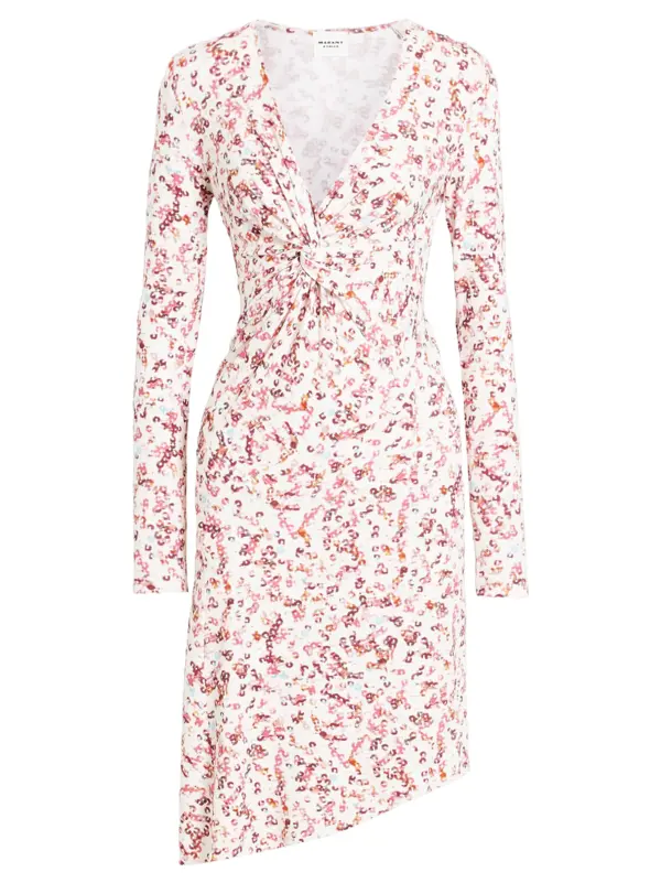 MARANT ETOILE Jadiya Printed Stretch-jersey Dress - Ecru