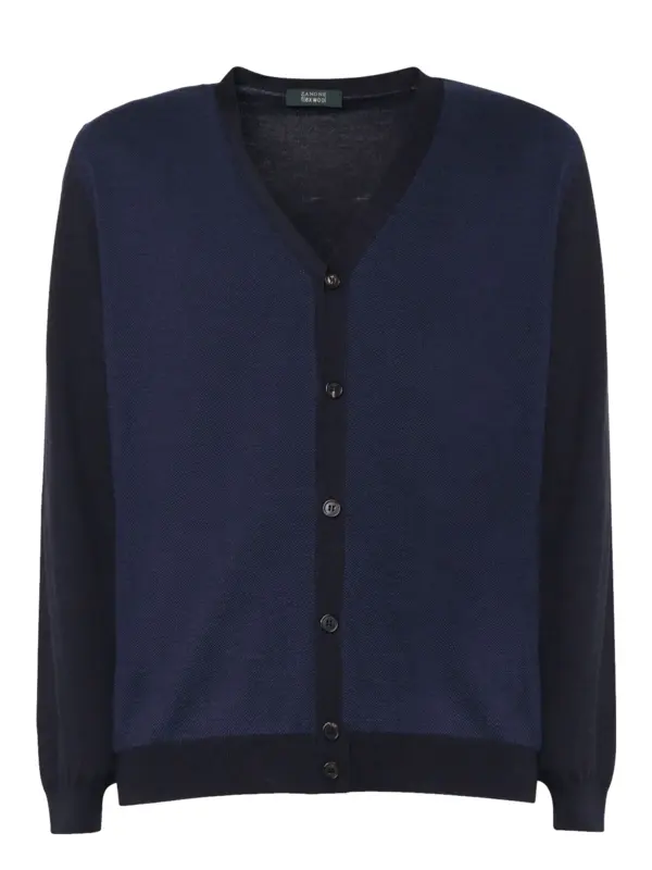 ZANONE Cotton Cardigan - Blue