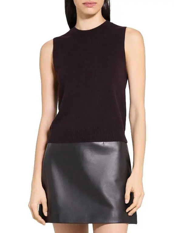 Theory Cashmere Sleeveless Sweater - Cacao