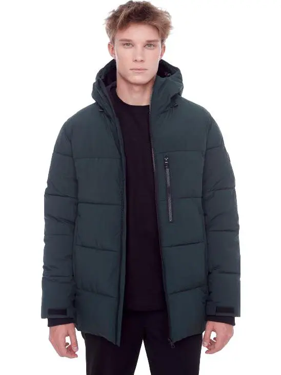 ALPINE NORTH Vegan Down Mid-weight Quilted Puffer Jacket - Deep Green