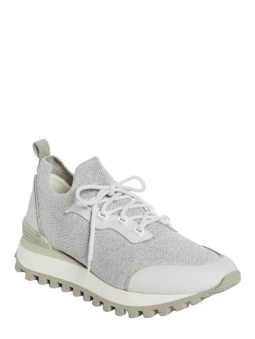 Eleventy Knit Runner Sneaker - Light Grey Melange