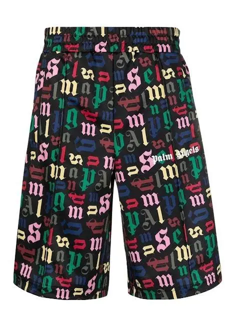 Palm Angels Monogram Track Shorts - Black