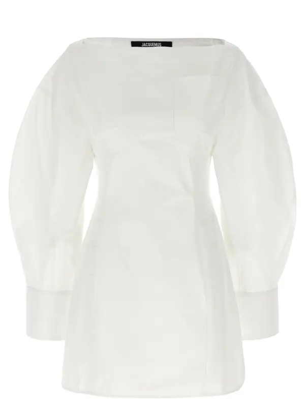 Jacquemus La Robe Chemise Casaco Cotton Dress - White