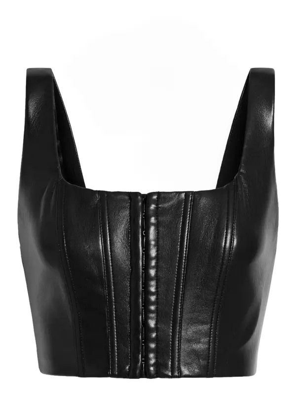 Alice + Olivia Breslin Cropped Top - Black