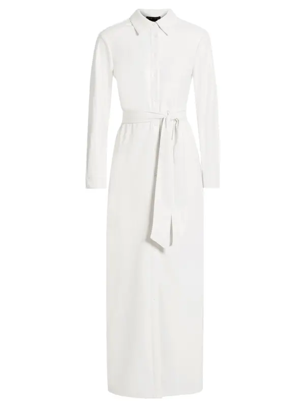 Alice + Olivia Chassidy Belted Maxi Shirt Dress - Off-white