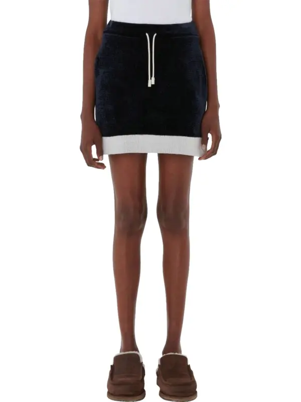 JW Anderson Contrast-hem Mini Skirt - Blue