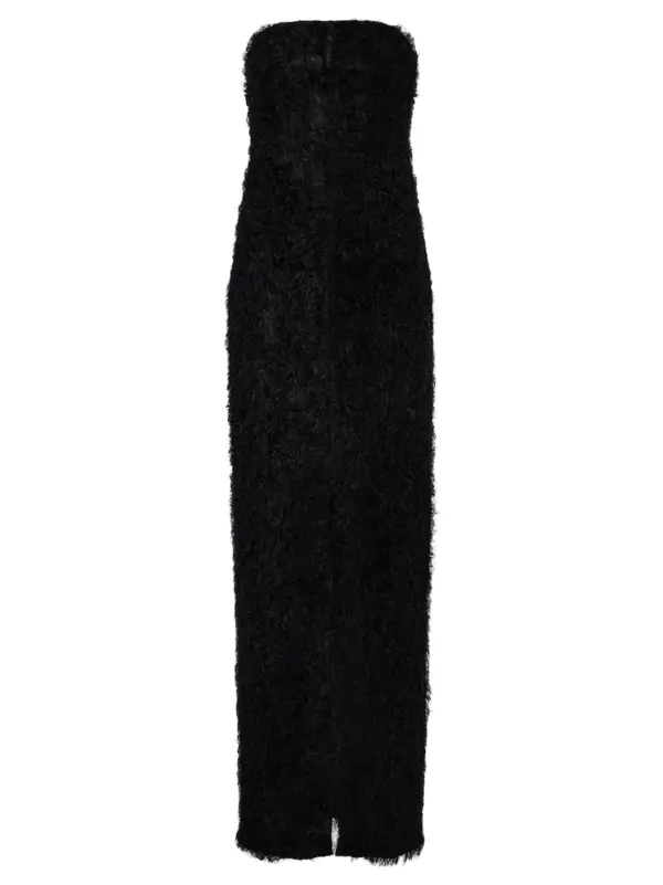 TOTÊME Strapless Fil Coupé Midi Dress - Black