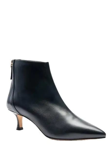 Bruno Magli Francesca Pointed Toe Kitten Heel Bootie - Black