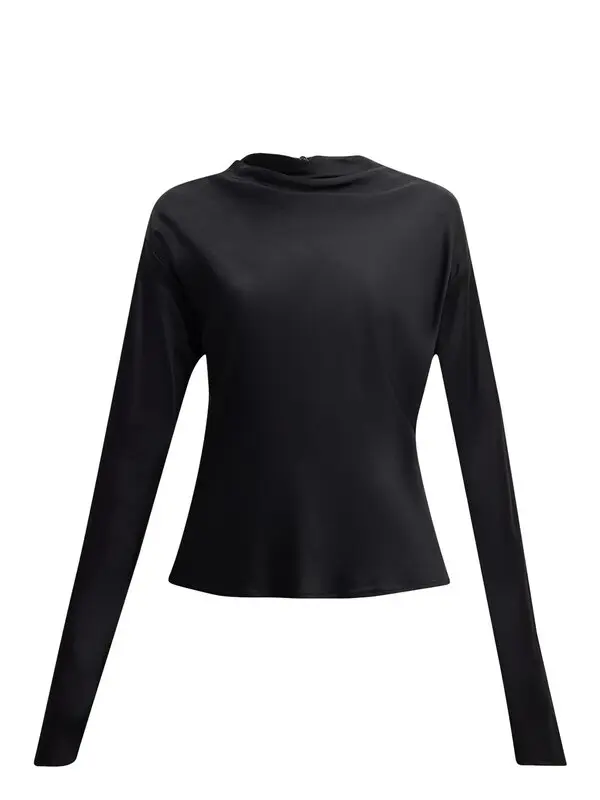 A.L.C. Georgia Cowl-neck Top - Black