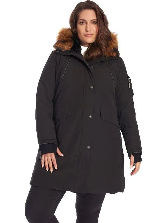 ALPINE NORTH Laurentian Vegan Down Long Parka - Black