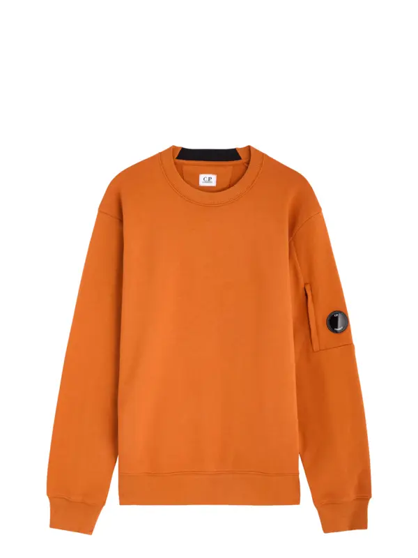 C.P. COMPANY Lens Cotton Sweatshirt - Rust