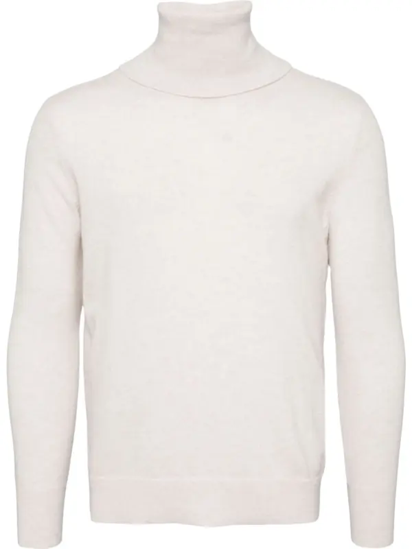 N.peal Trafalgar Roll Neck Organic Cashmere Jumper - Neutrals