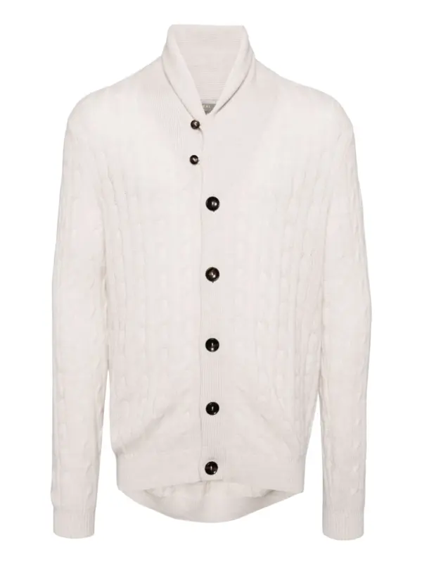 N.peal Garrick Shawl Cashmere Cardigan - Neutrals