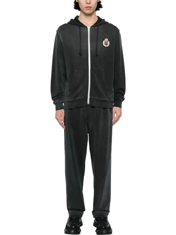424 Appliqué-logo Cotton Hoodie - Grey