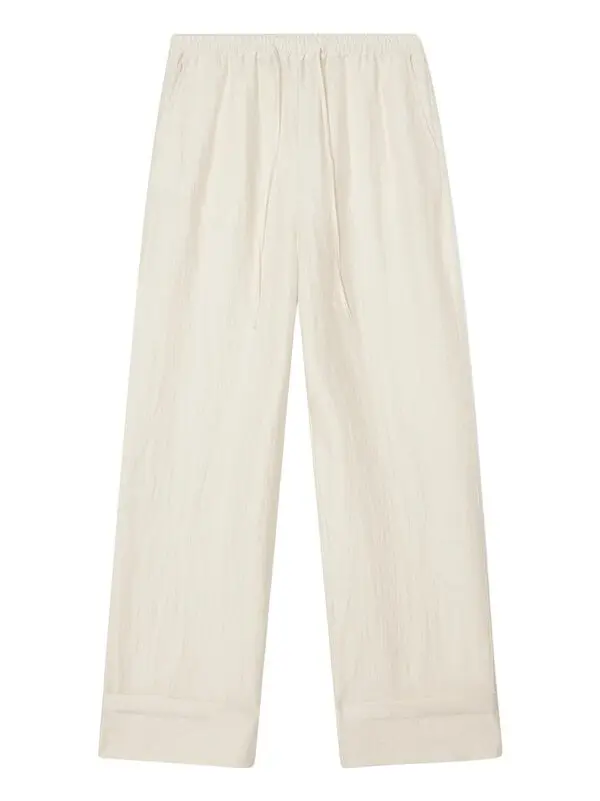 HOUSE OF DAGMAR Drawstring Trousers - Vanilla White