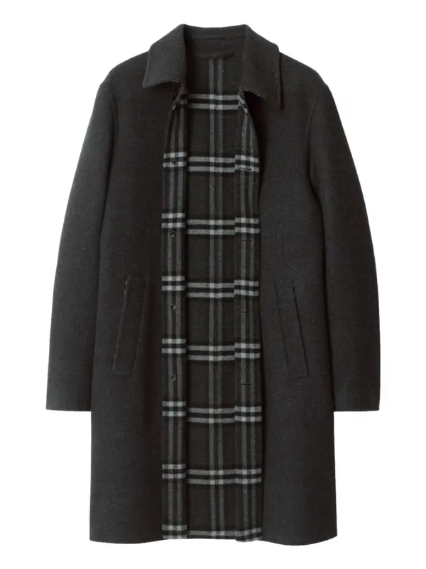Burberry Wool Car Coat - Grey
