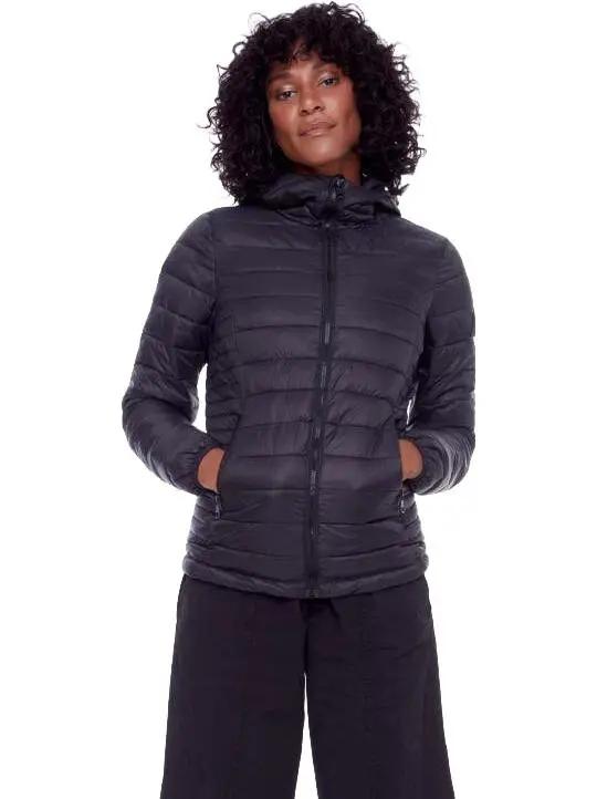 ALPINE NORTH Yoho Vegan Down Lightweight Packable Puffer Jacket - Black