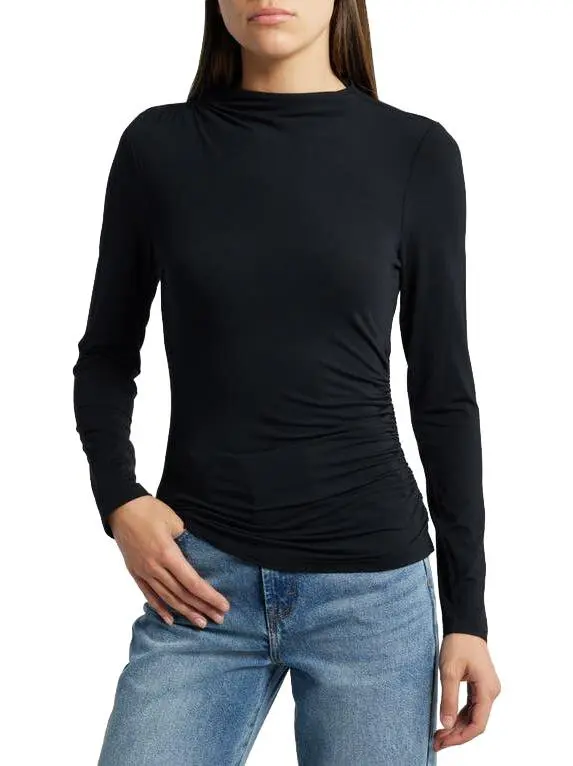 Rails Joelle Ruched Top - Black Onyx