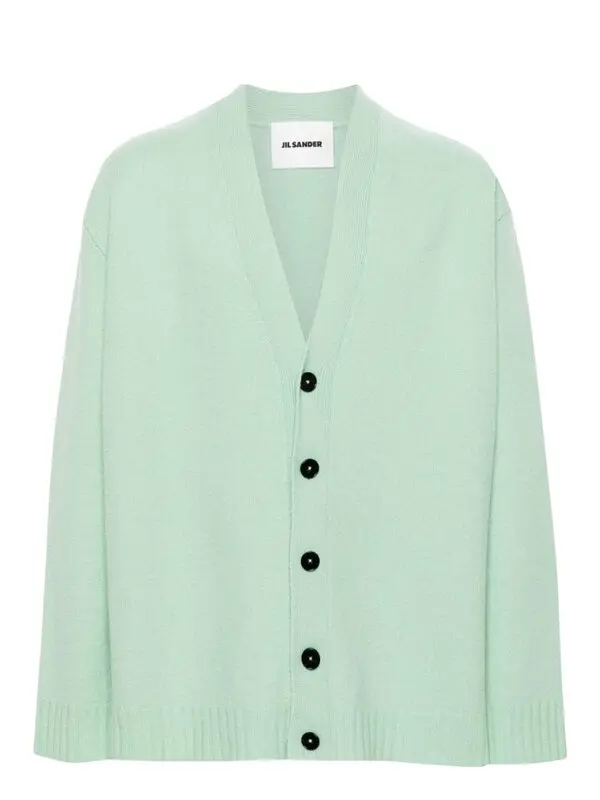 JIL SANDER Wool Cardigan - Green