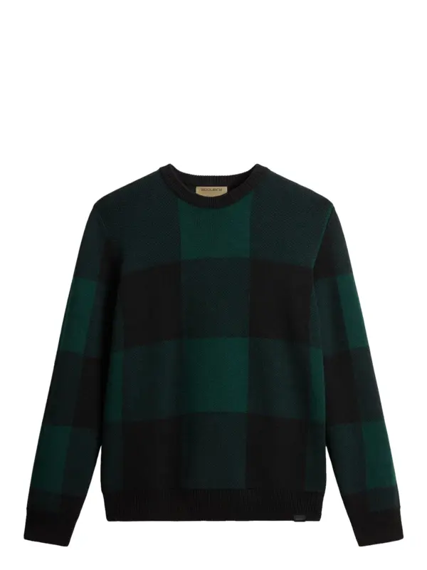 Woolrich Check-pattern Virgin Wool Sweater - Green