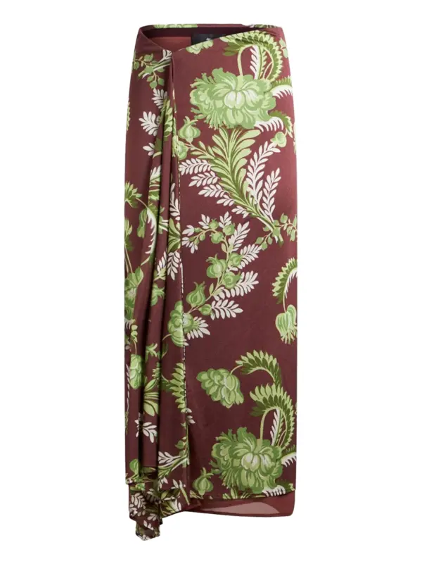Etro Floral-print Midi Skirt - Red