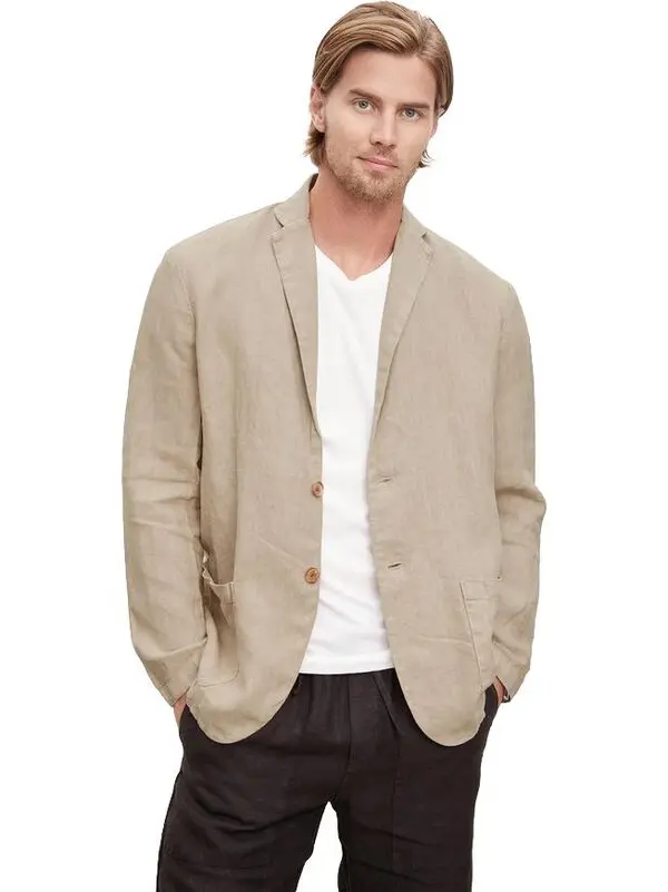Velvet By Graham & Spencer Joshua Linen Blazer - Red