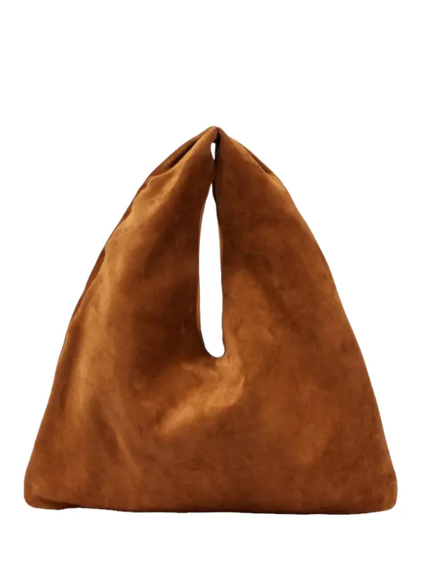 THE ROW Bindle Small Suede Tote Bag - Brown