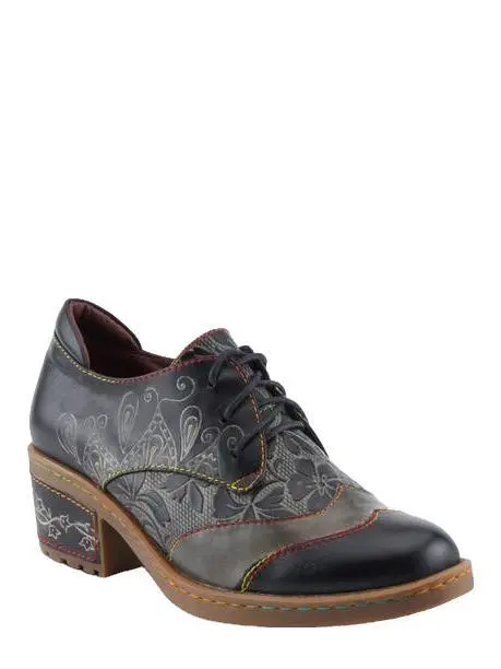 SPRING STEP SHOES Briteetoe Wingtip Derby Pumps - Black