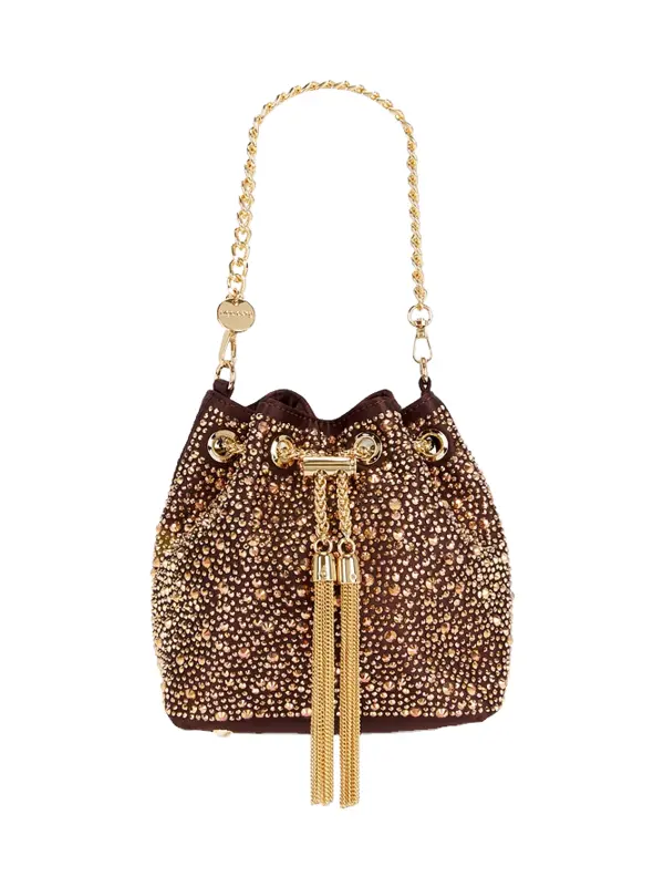 OLGA BERG Mika Crystal Pouch - Chocolate