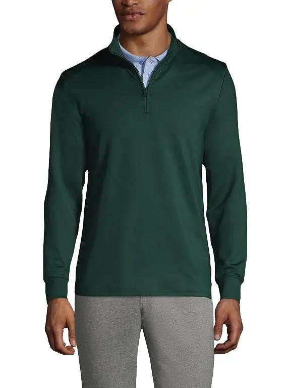 LANDS' END Quarter Zip Pullover - Evergreen