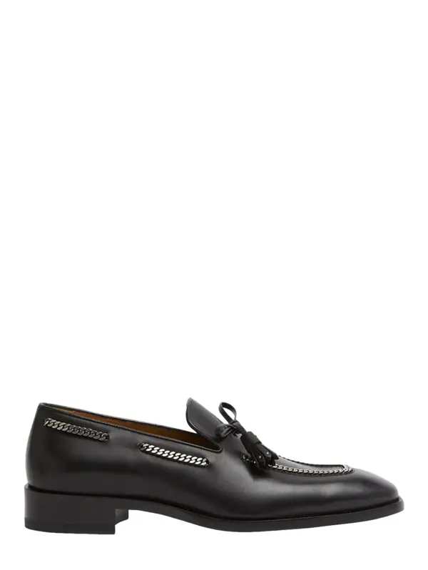 CHRISTIAN LOUBOUTIN Cortochain Leather Loafers - Black