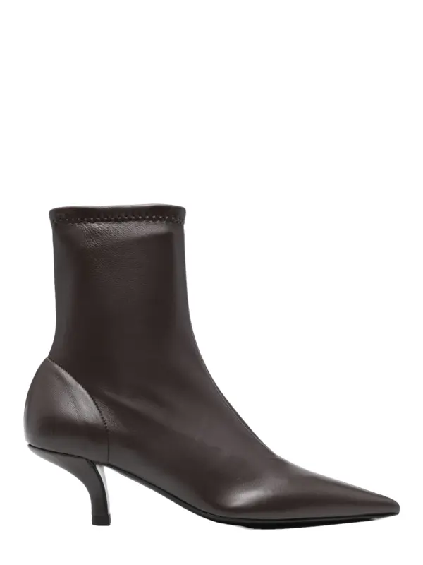 TOTÊME 55mm Heeled Sock Boots - Brown