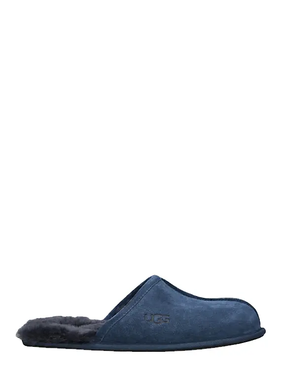 UGG Scuff Branded Suede Slippers - Blue/dark