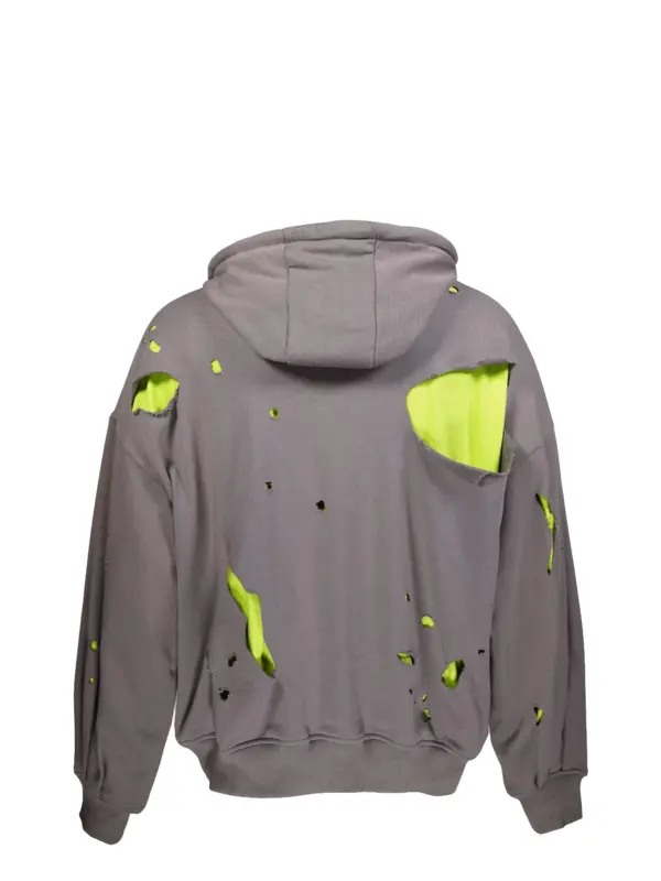 MOSTLY HEARD RARELY SEEN Layered Distressed Hoodie - Grey